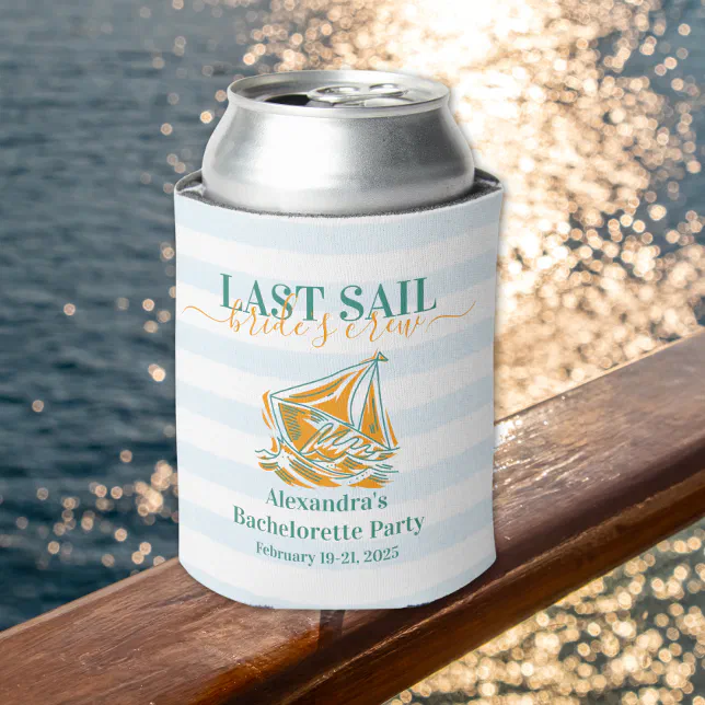 Last Sail Before the Veil Bachelorette Party Can Cooler | Zazzle