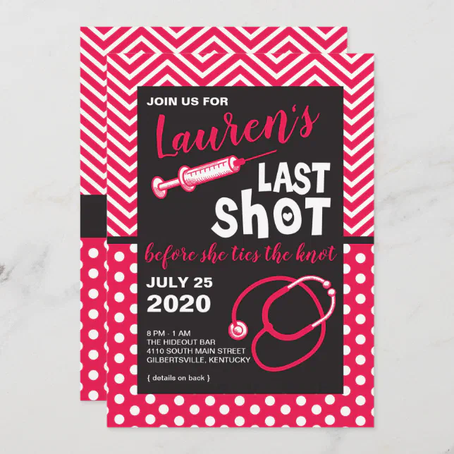 Last Shot Bridal Shower Invitation | Zazzle