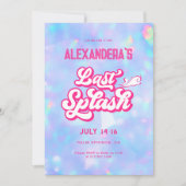 Last Splash Pool Bachelorette Party Invitation | Zazzle