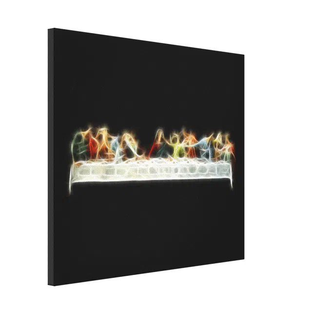 Last Supper da Vinci Jesus Fractal Painting Canvas Print | Zazzle