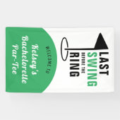 Last Swing Before the Ring Golf Bachelorette Party Banner | Zazzle