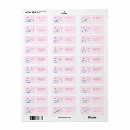 Last Toast Beach Bachelorette Return Label | Zazzle