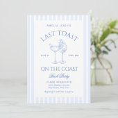 Last Toast On The Coast Bachelorette Party Invitation | Zazzle