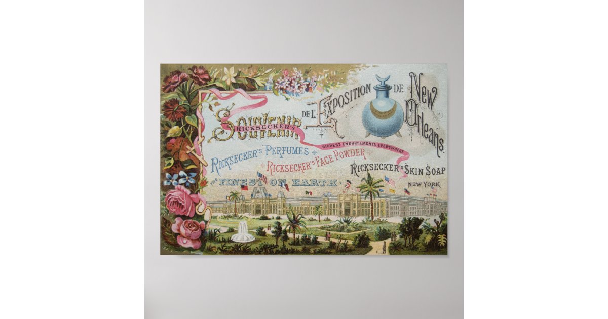 Late 1800's Perfume Ad Poster | Zazzle
