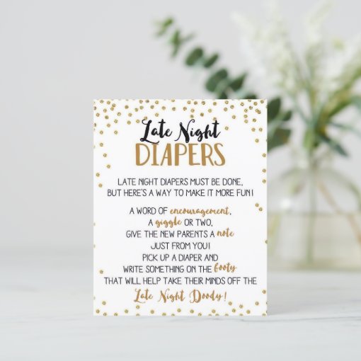 Late Night Diapers Sign Diaper Thoughts Sign Baby | Zazzle
