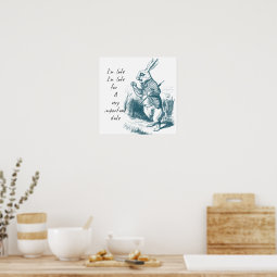 Late Rabbit Poster | Zazzle