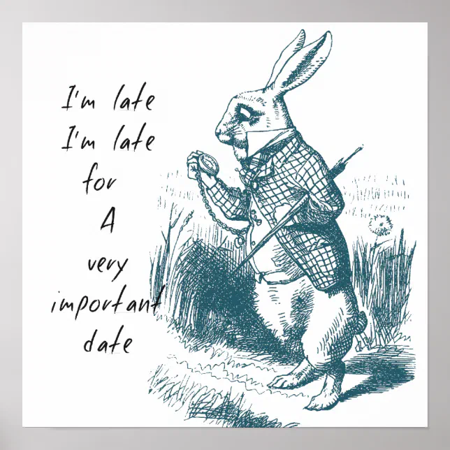Late Rabbit Poster | Zazzle