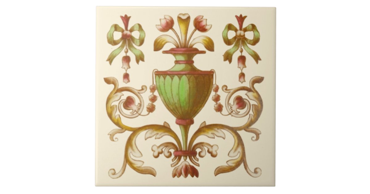 Late Victorian Neoclassical c1900 Reproduction Tile | Zazzle