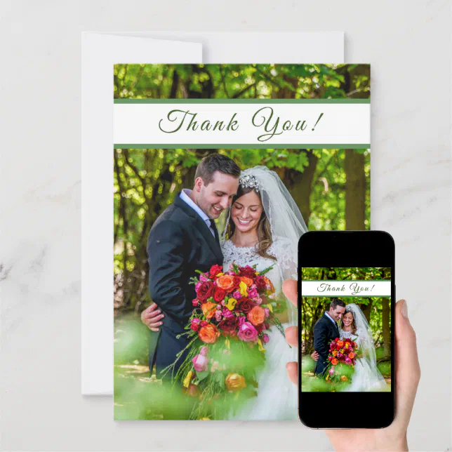 Late Wedding Thank You Card | Zazzle