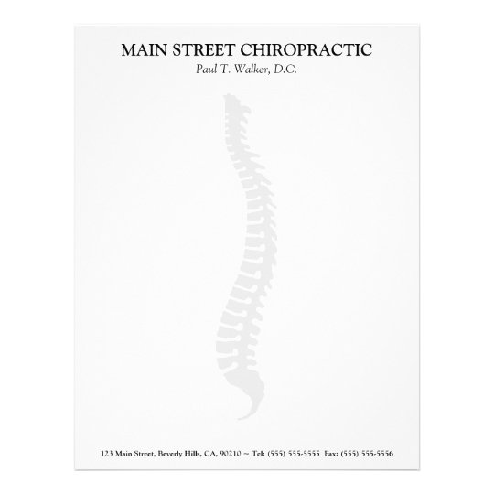 Lateral Spine Chiropractic Letterhead | Zazzle.com