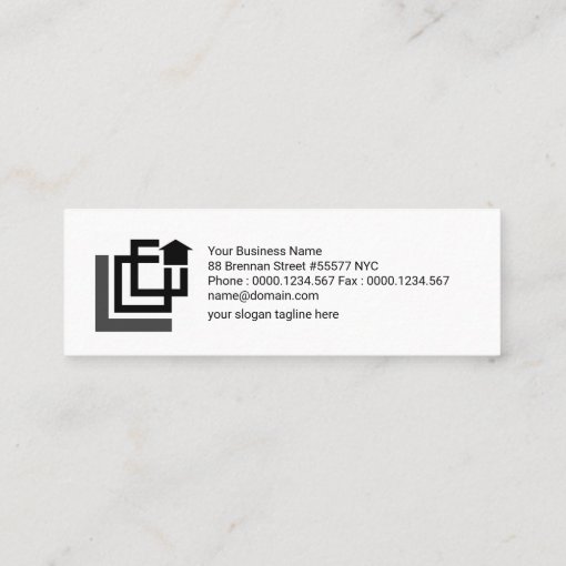 Lateral White Rebar Structural Building Blocks Mini Business Card | Zazzle