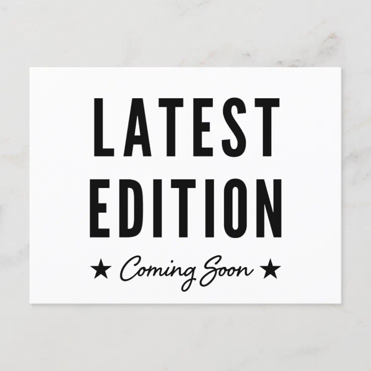 Latest Edition Coming Soon Pregnancy Announcement | Zazzle