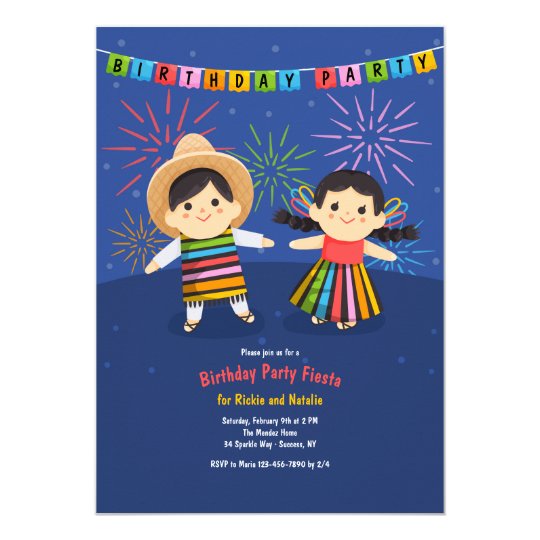 Latin American Kids Birthday Fiesta Invitation | Zazzle.com