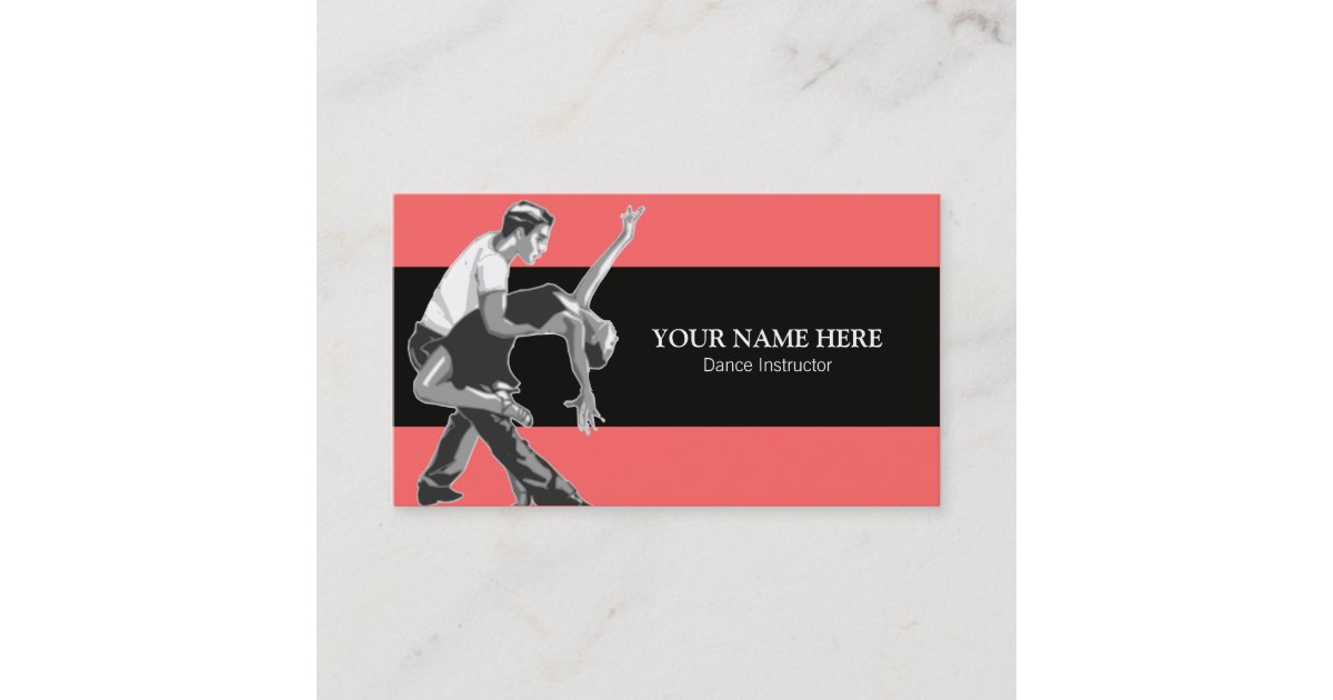 Latin Ballroom Dance Instructor Business Card | Zazzle