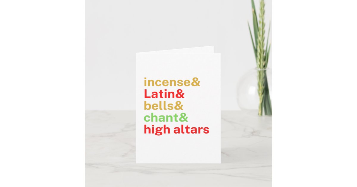 Latin Mass Cute Funny Modern Typography Informal Card | Zazzle