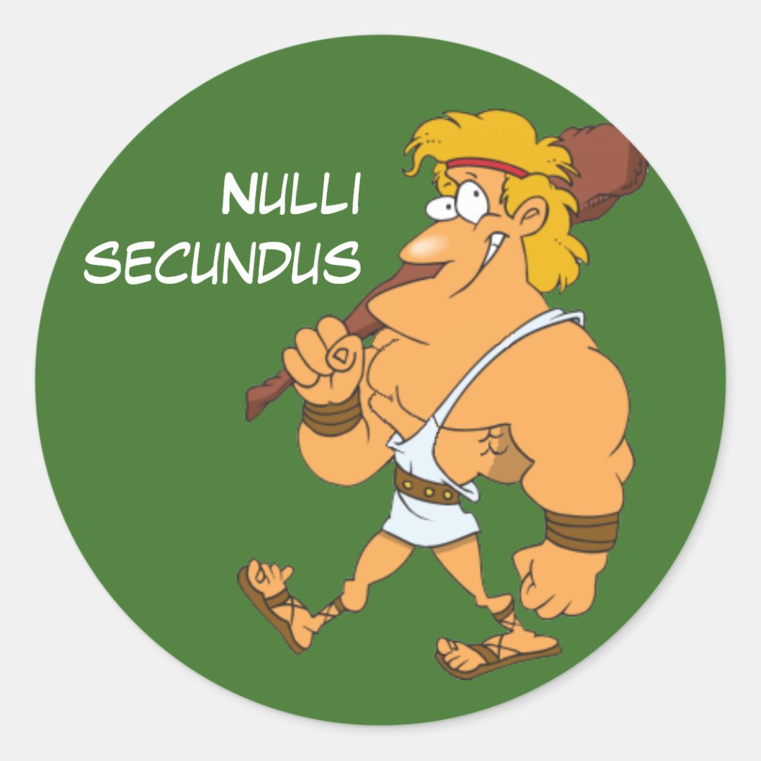 Latin: Nulli secundus Classic Round Sticker | Zazzle