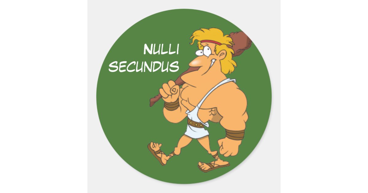 Latin: Nulli secundus Classic Round Sticker | Zazzle
