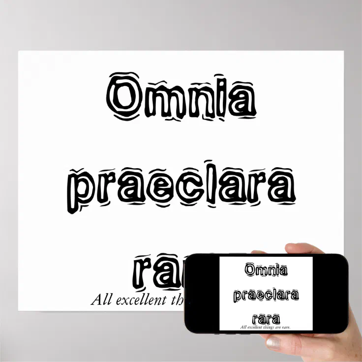 Latin Phrases Excellence Poster | Zazzle