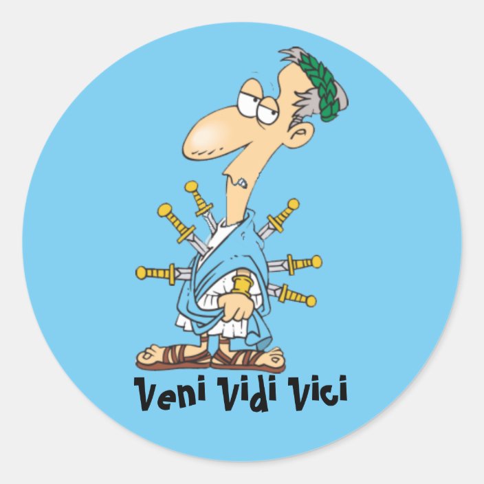 Latin: Veni vidi vici Classic Round Sticker | Zazzle.com