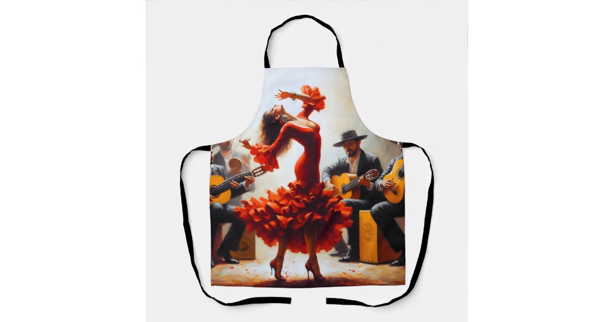 Latina Flamenco Spanish Mexican Apron | Zazzle