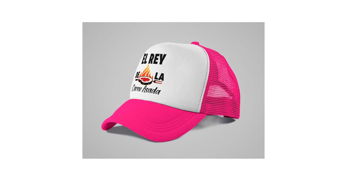 Latino Dad El Rey De La Carne Asada Trucker Hat Zazzle