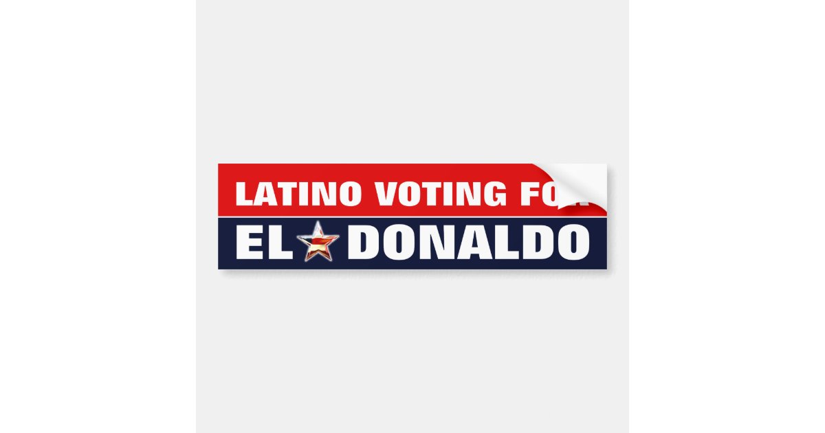 Latino Voting For Donald Trump Bumper Sticker | Zazzle
