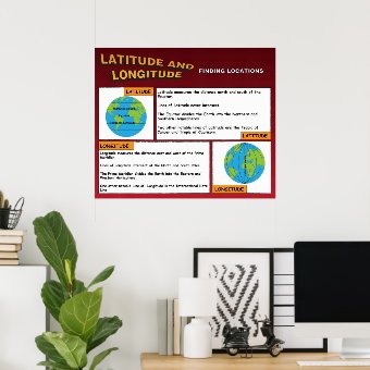 Latitude and Longitude Poster | Zazzle