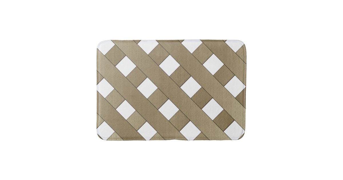 Lattice Fence by Shirley Taylor Bathroom Mat | Zazzle