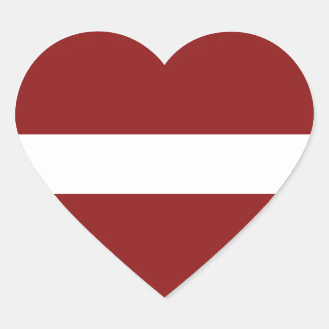 Latvia Flag Heart Sticker | Zazzle