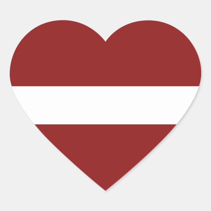Latvia Flag Heart Sticker | Zazzle.com