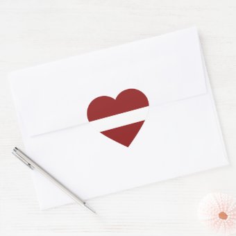 Latvia Flag Heart Sticker | Zazzle