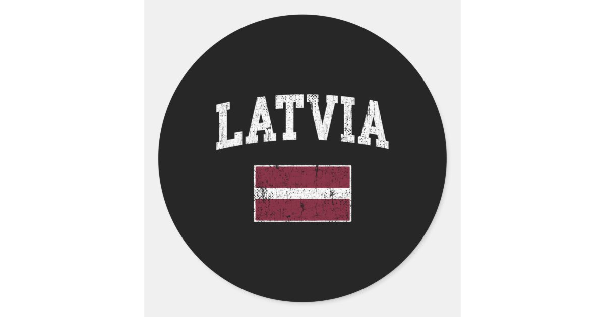 Latvia Flag Latvian Flag Latvian Classic Round Sticker | Zazzle