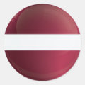 Latvia Round Icon Flag Classic Round Sticker | Zazzle