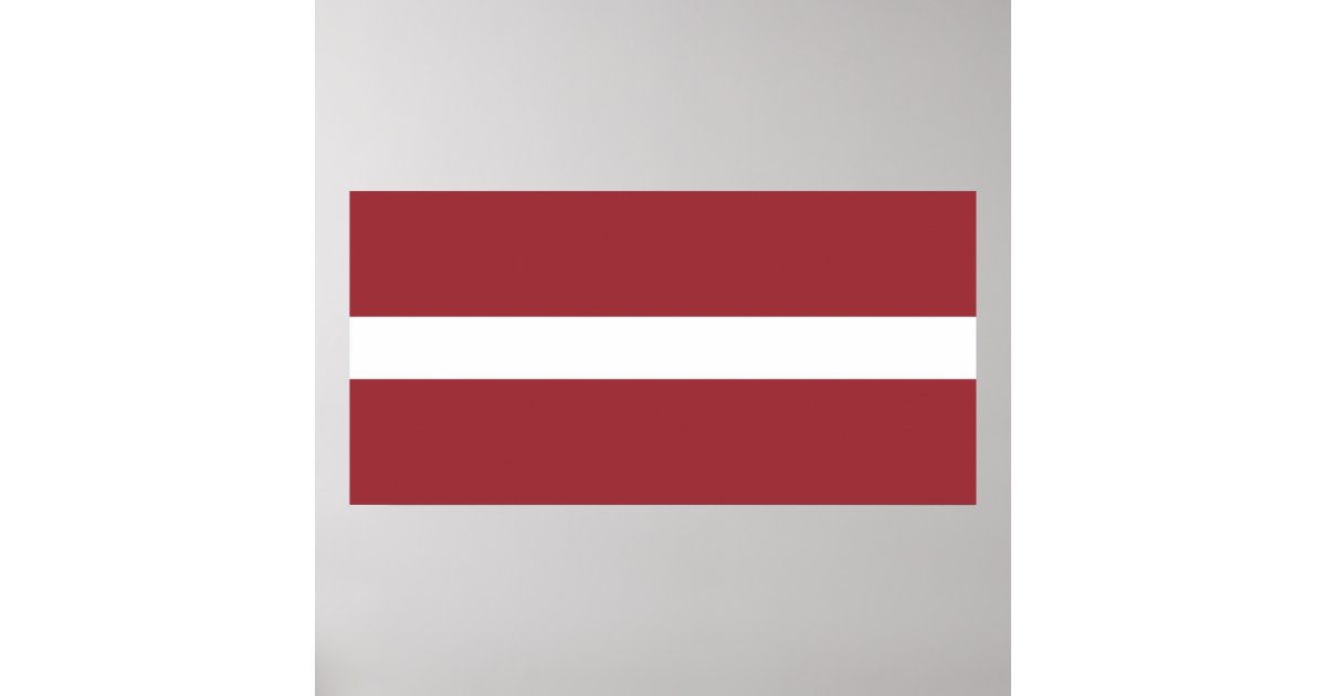 Latvian Flag (Latvia) Poster | Zazzle
