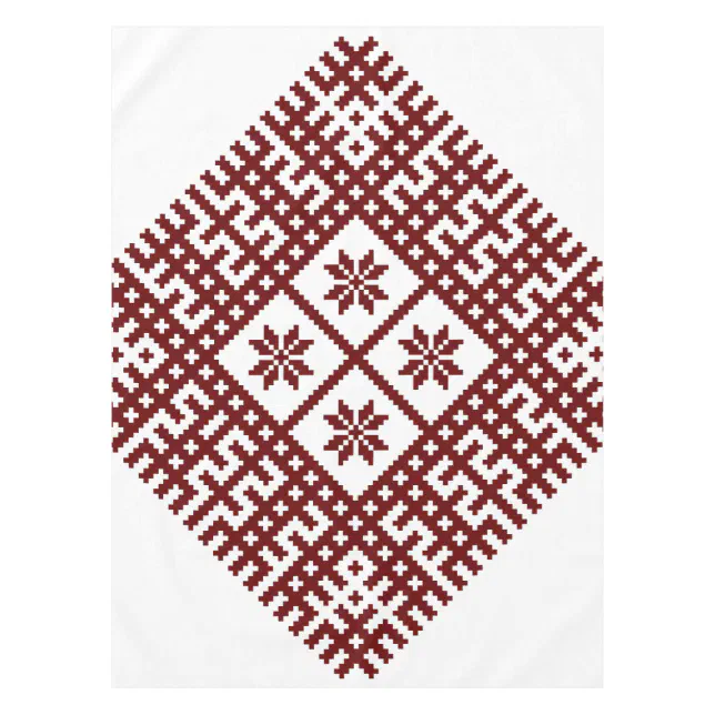 Latvian symbol motif design Auseklis Tablecloth | Zazzle