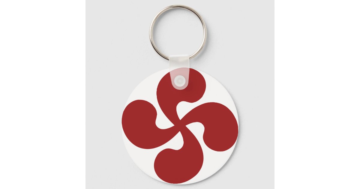 Lauburu Red Basque Cross Keychain | Zazzle