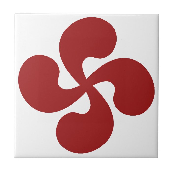 Lauburu Red Basque Cross Tile | Zazzle.com