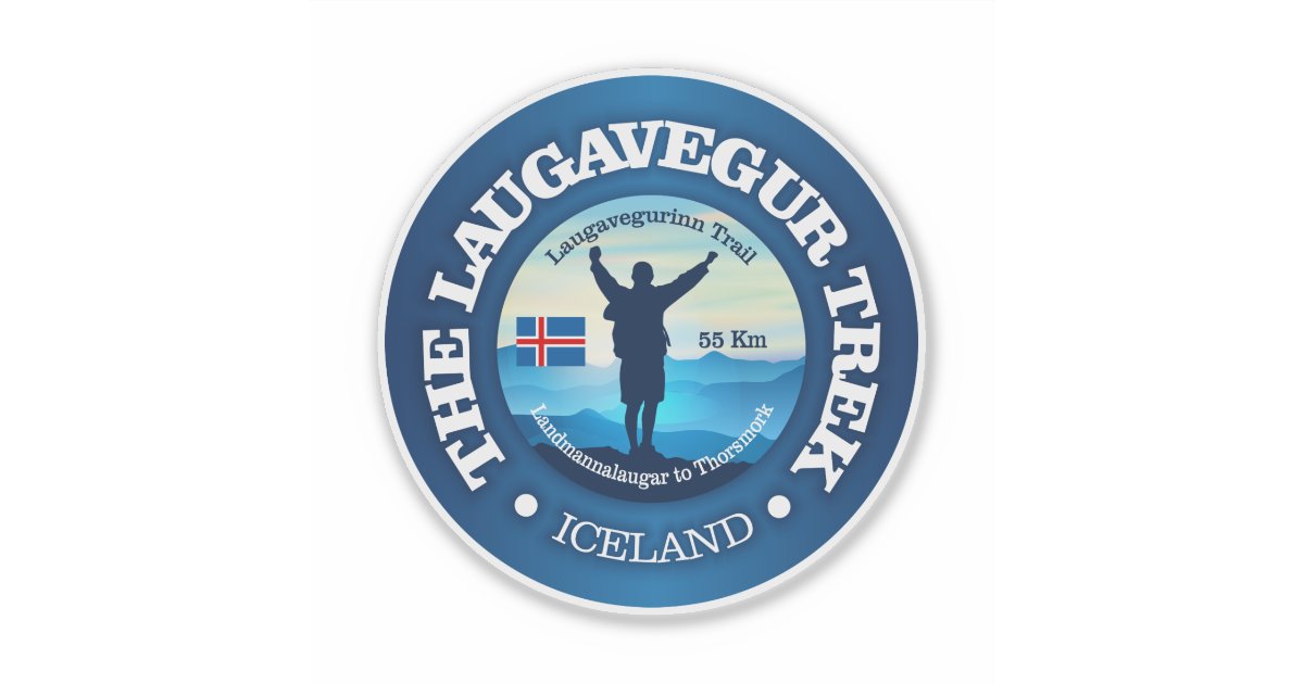 Laugavegur Trek (hiking) Sticker | Zazzle