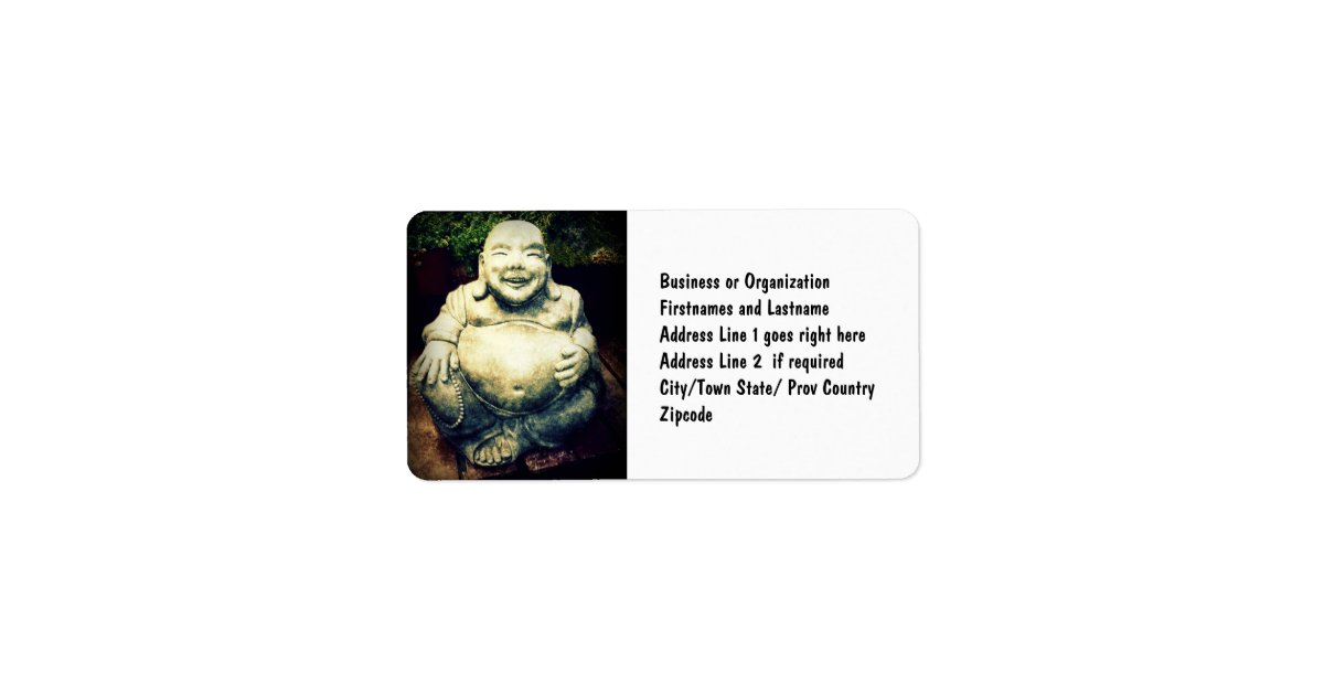 Laughing Buddha Label | Zazzle