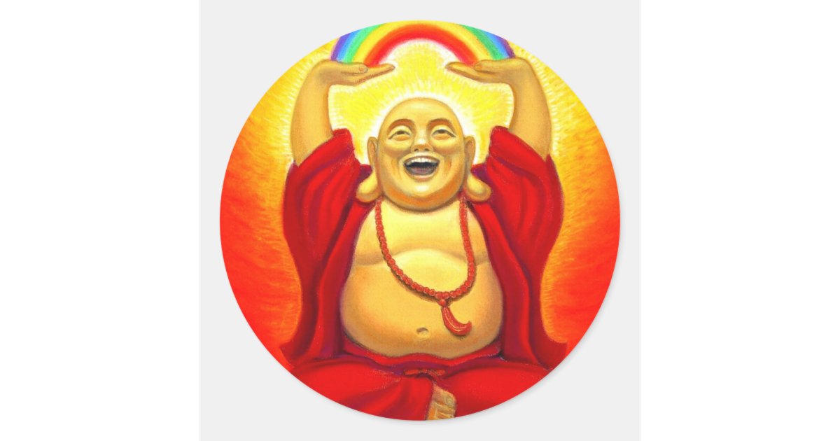 Laughing Buddha Sticker | Zazzle