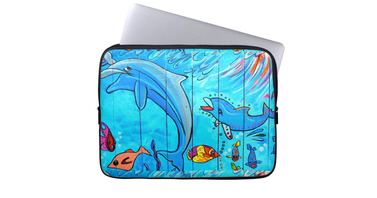 laughing dolphins laptop case | Zazzle.com