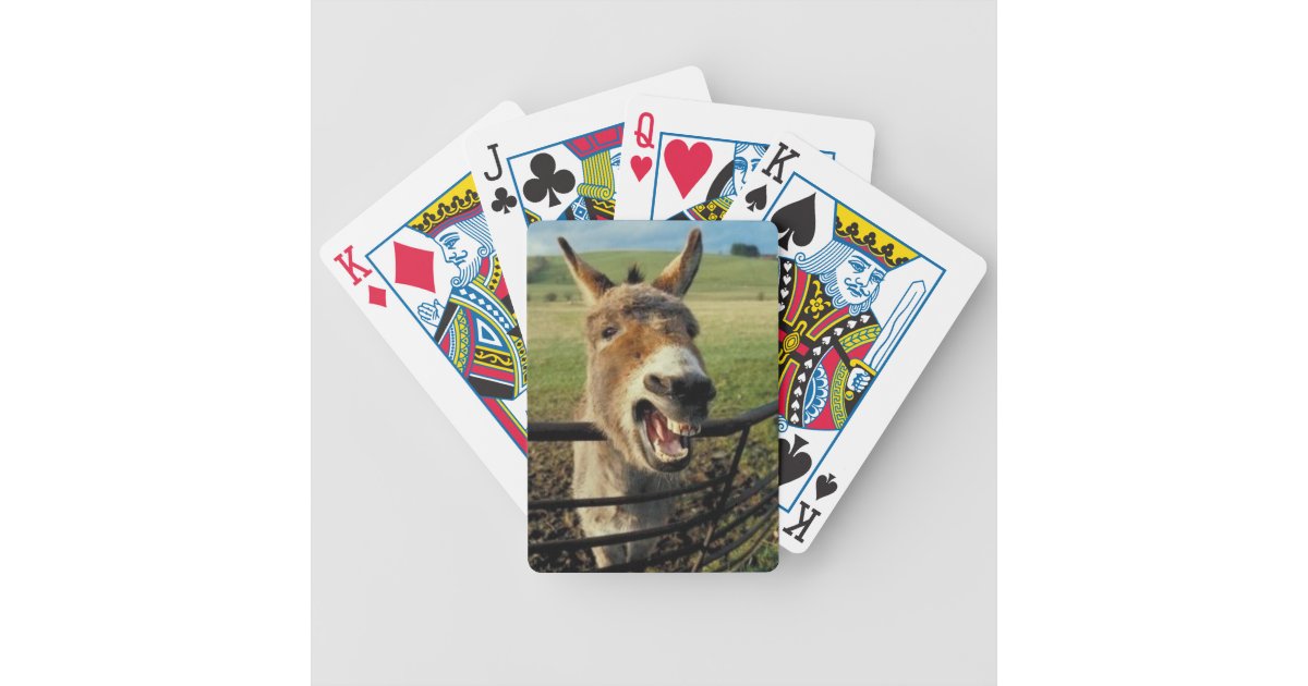Laughing Donkey Mule Playing Cards | Zazzle.com