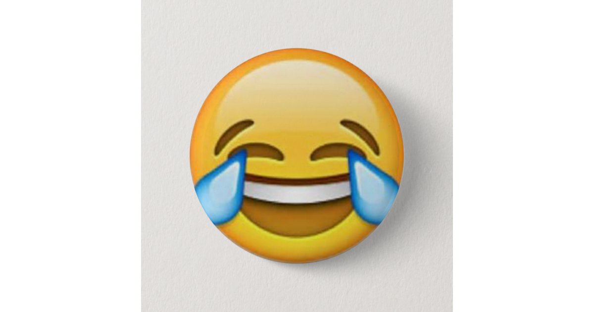 Laughing emoji pin | Zazzle