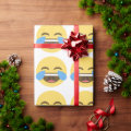 Laughing Emoji Wrapping Paper | Zazzle