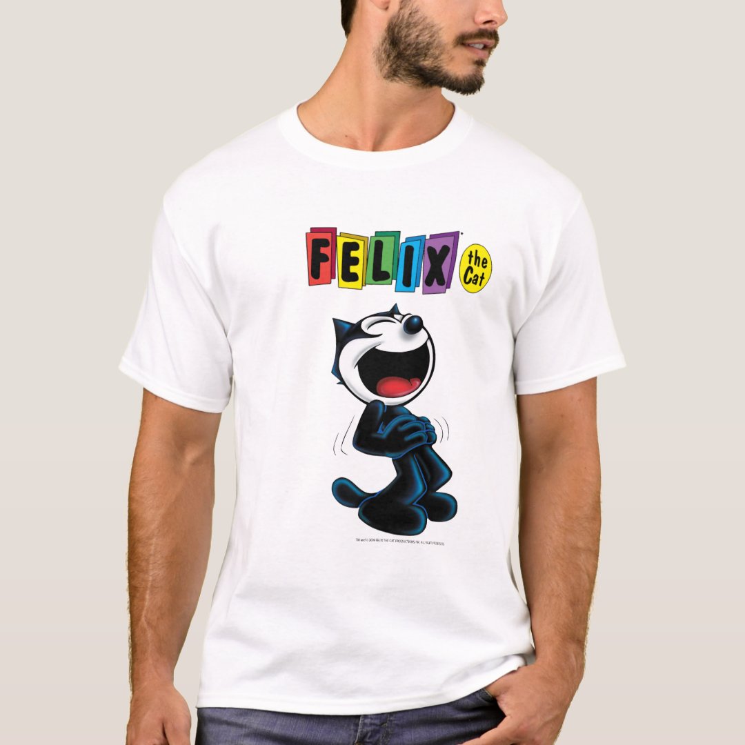 Laughing Felix the Cat T-Shirt | Zazzle