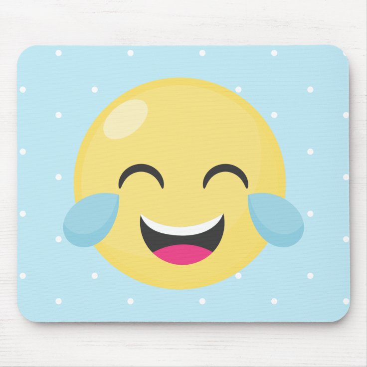 Laughing Out Loud Emoji Dots Mouse Pad | Zazzle