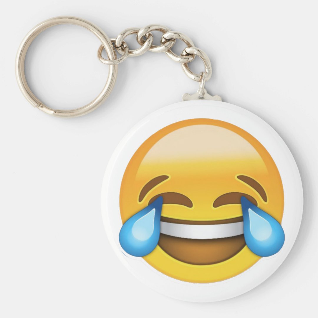 Laughing Out Loud Emoji Keychain | Zazzle