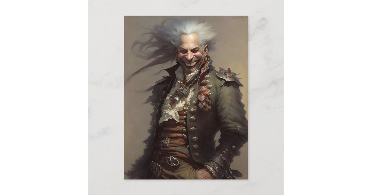 laughing pirate postcard | Zazzle
