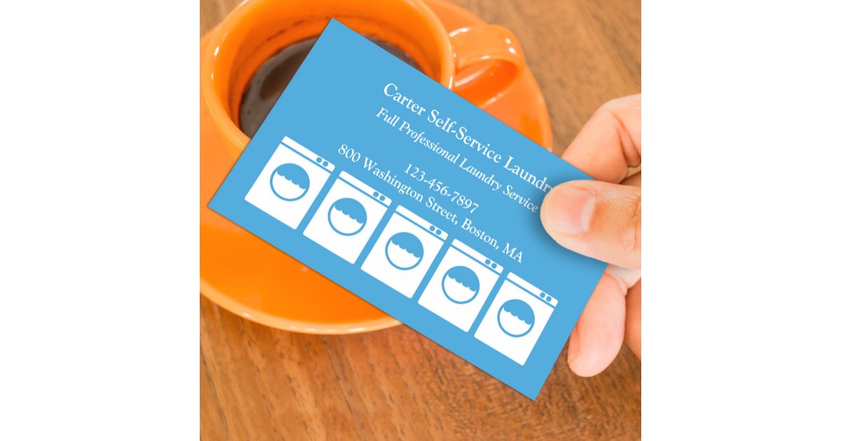 Laundromat Business Card Template | Zazzle