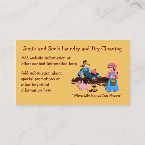 Laundry and Dry Cleaning Business Card | Zazzle
